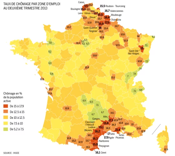Mapping France - the link between unemployment, GDP and voting Front ...